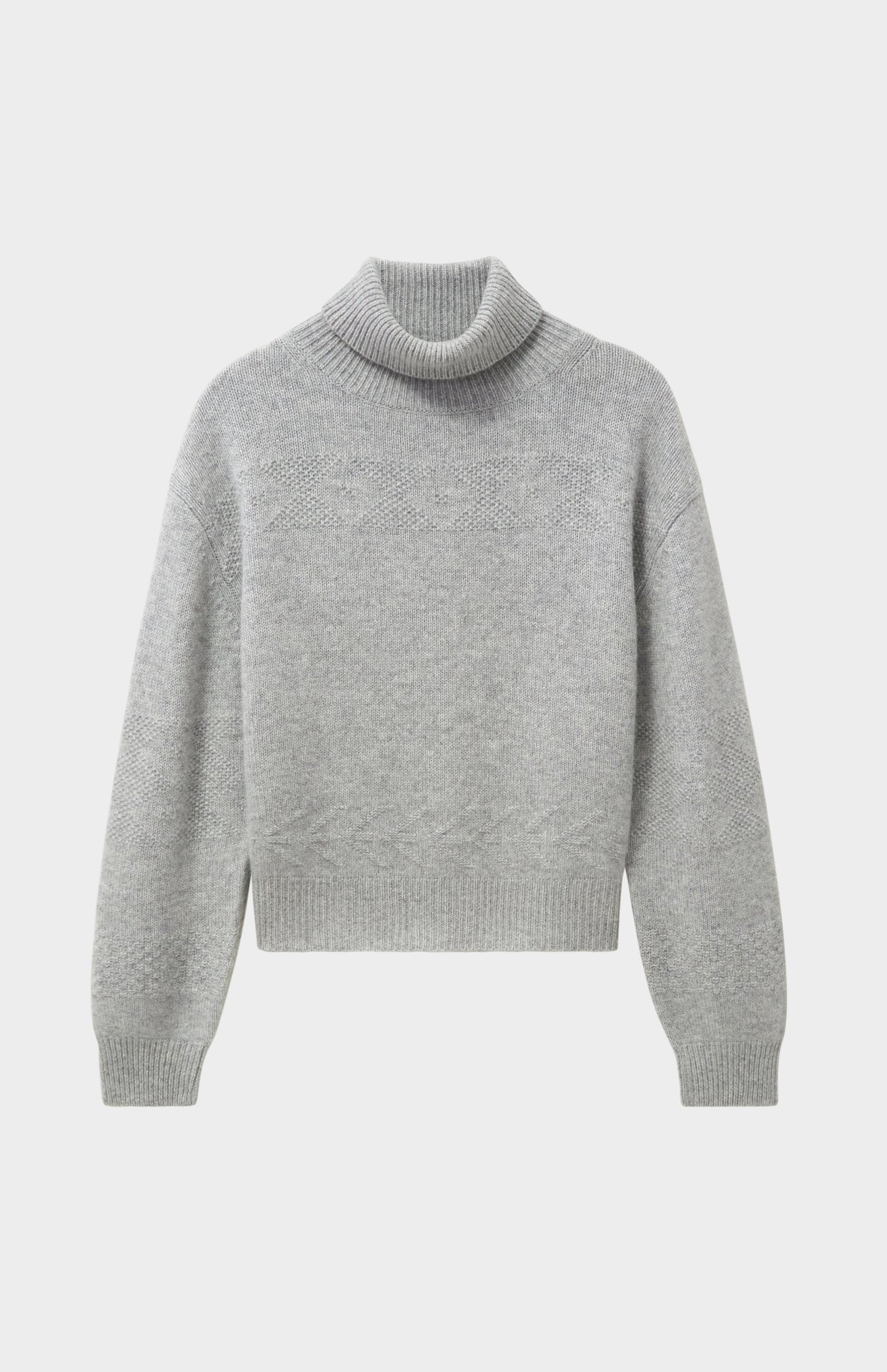 Pringle Women's Roll Neck Cashmere Jumper In Silver Melange – Pringle ...